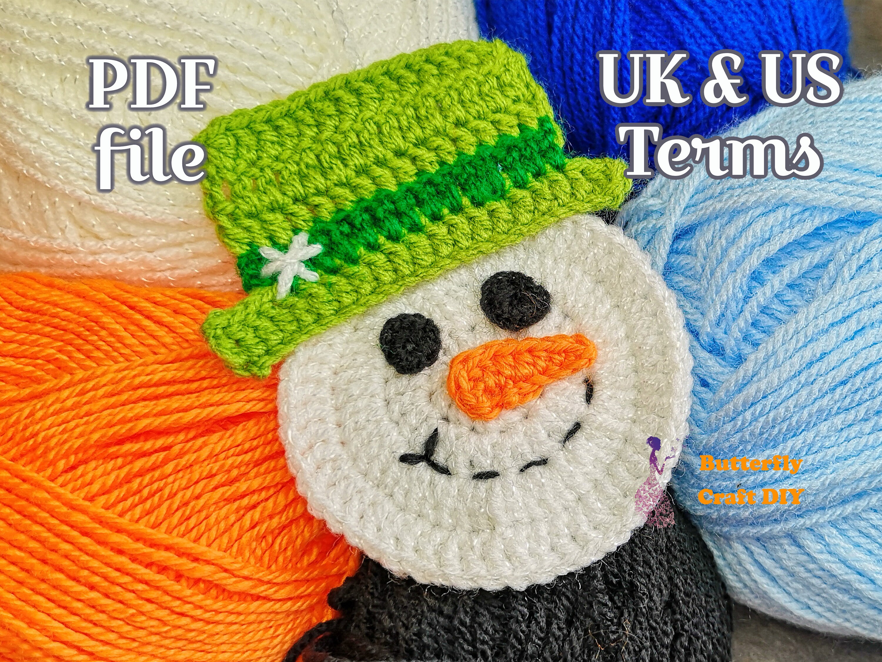 Snowman Face Crochet Pattern