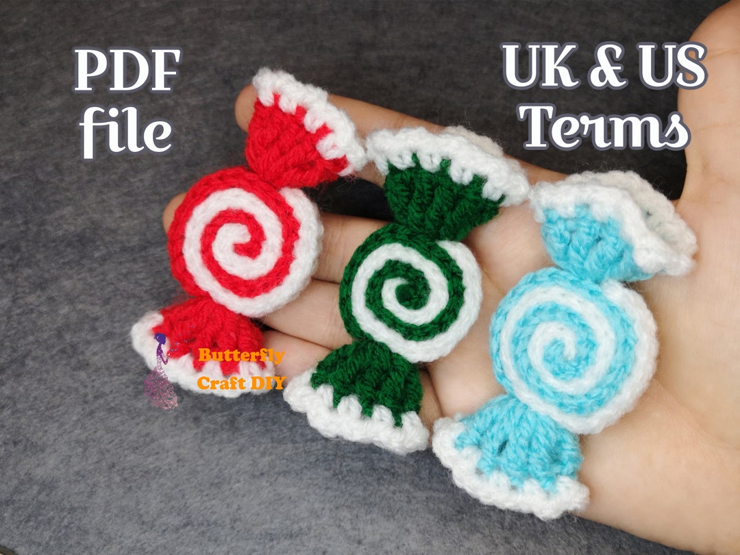 PDF Pattern for : Crochet Candy Peppermint * Christmas Candy Swirly ...