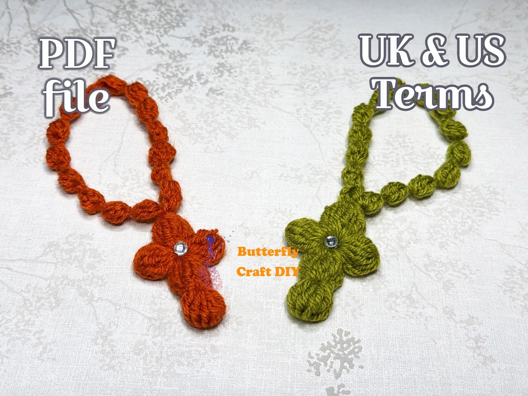 Crochet Rosary Cross Pattern PDF File / Easy Pattern No Cutting Yarn ...