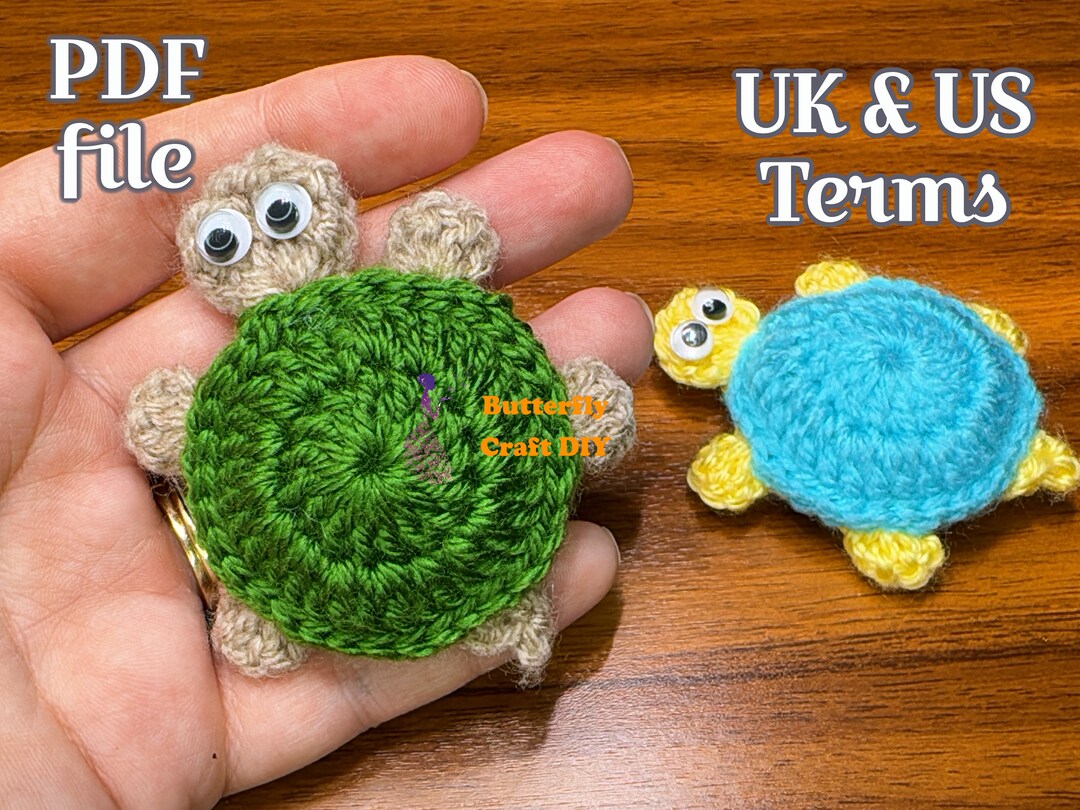 PDF Pattern Crochet Turtle / Crochet Mini Turtle Keychain DIGITAL PDF ...