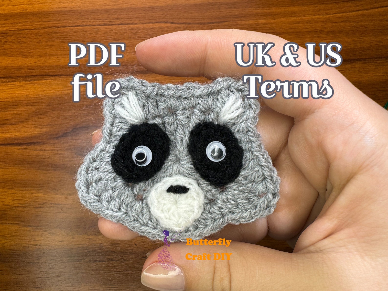 PDF Pattern Raccoon Crochet Pocket Hug : RAOCK Ideas / Crochet Raccoon ...