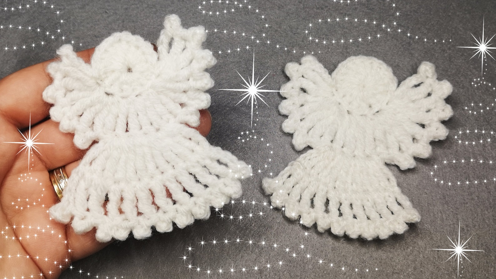 PDF Crochet Angel Ornament Pattern / Crochet Angel Applique / Crochet ...