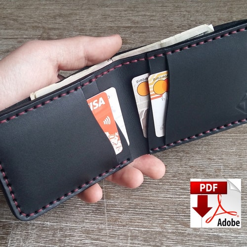 Bifold Six Pocket Card Wallet Template Pattern Guide PDF - Etsy