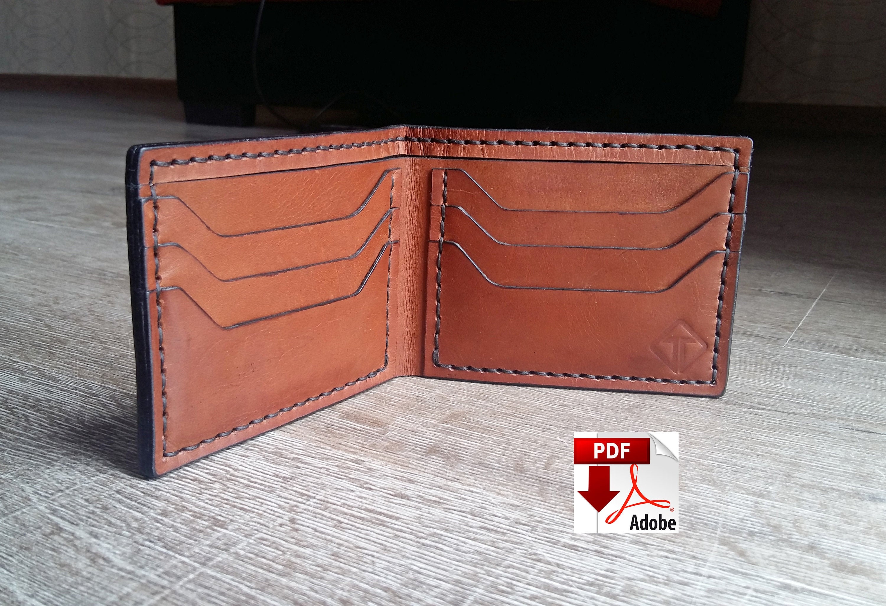 Diy Pdf Leather Wallet Bifold Wallet Pattern Pdf Pattern - Etsy