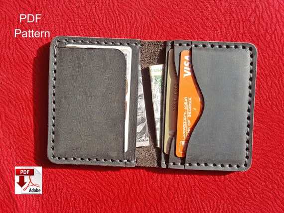 PDF Wallet Pattern Leather Bifold Wallet Minimalist Wallet - Etsy