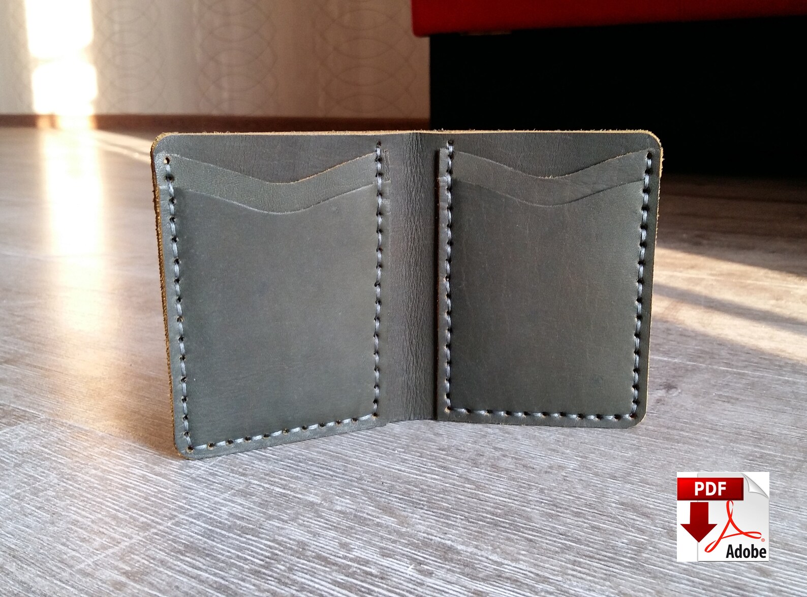 PDF Wallet Pattern Leather Bifold Wallet Minimalist Wallet - Etsy
