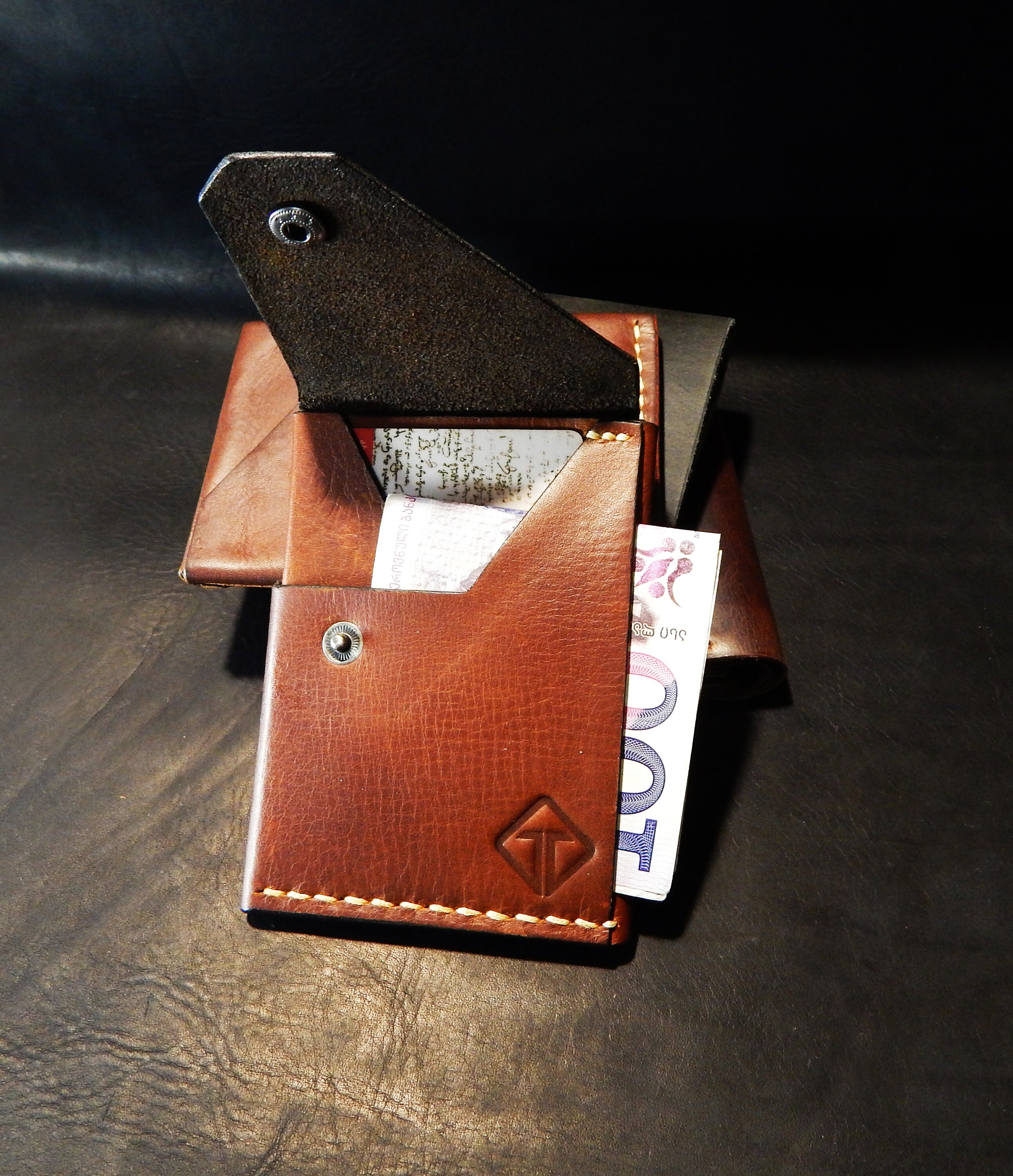 Leather Wallet Handmade leather money clip from Leather | Etsy