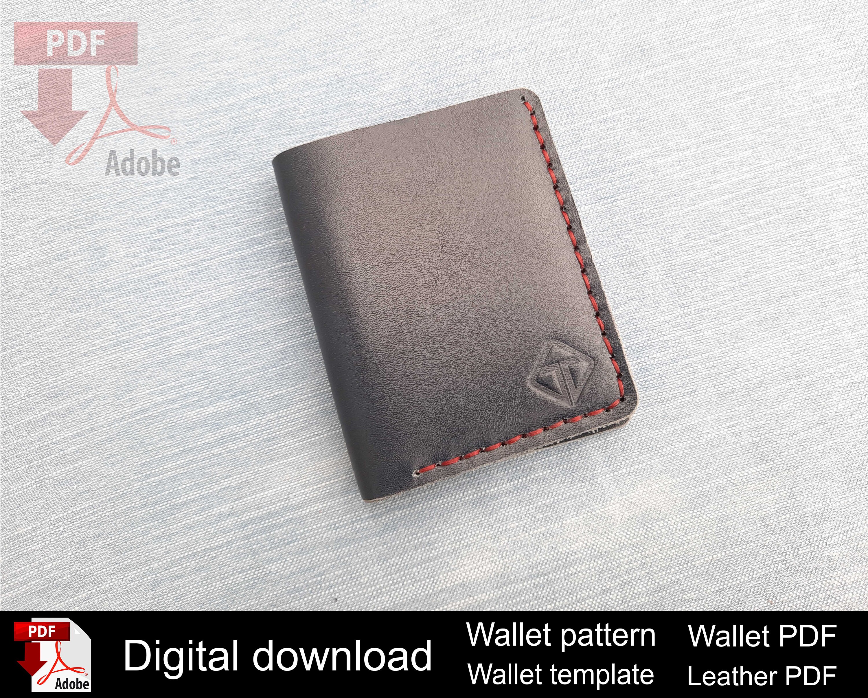 Wallet Pattern Leather Pattern Leather Template | Etsy