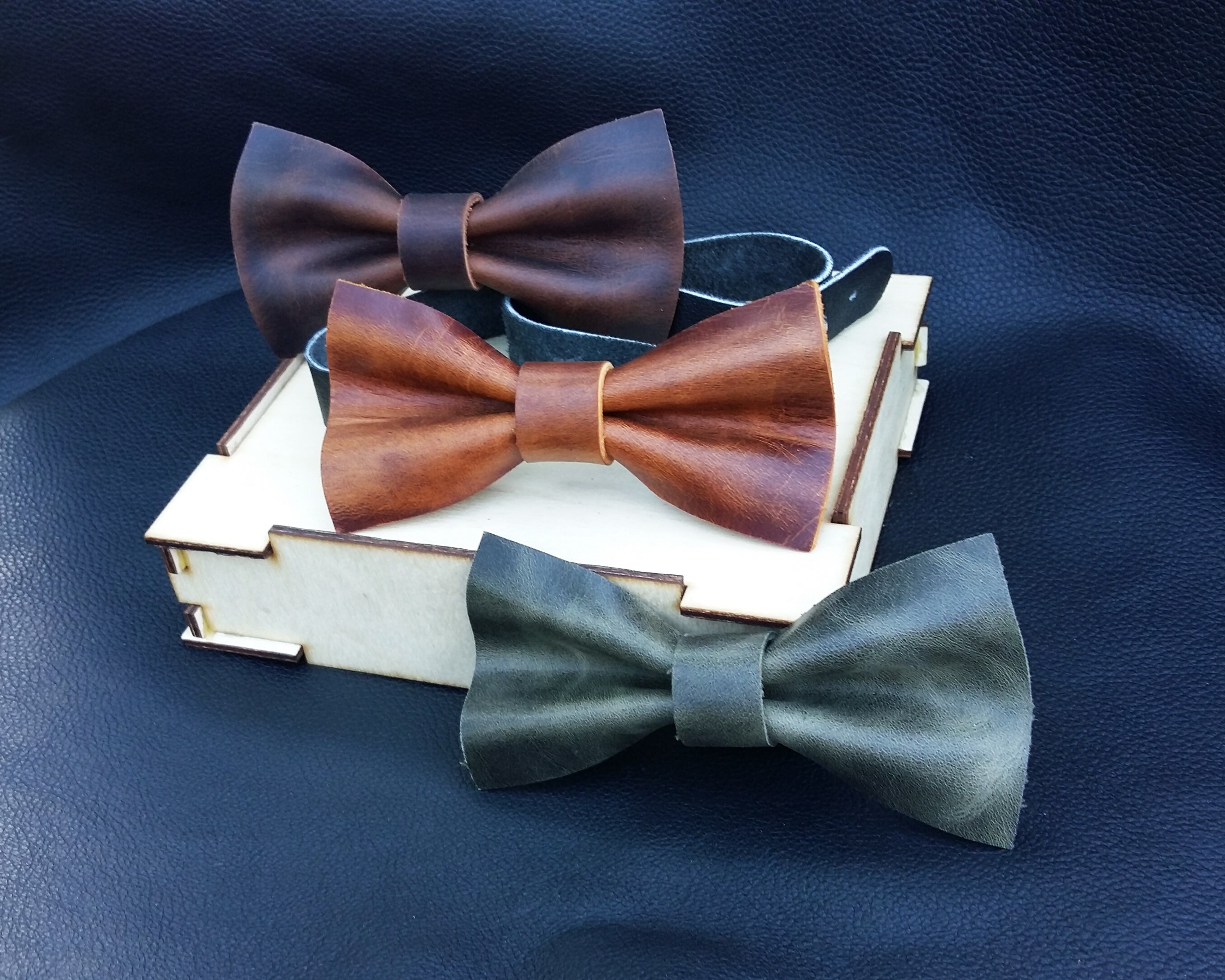 Leather Bow Tie for Men Leather Personalized Bow Tie Grooms - Etsy