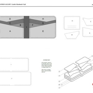 Set of 7 Leather Wallet Patterns | Leather Wallet PDF | Wallet Pattern ...