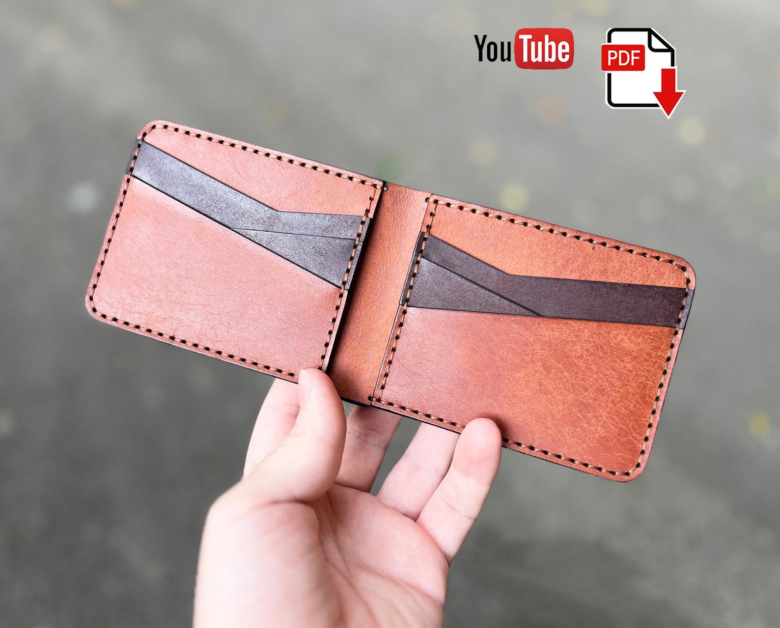 Wallet Pattern With LICENSE to Make Leather Wallets for Commercial ...