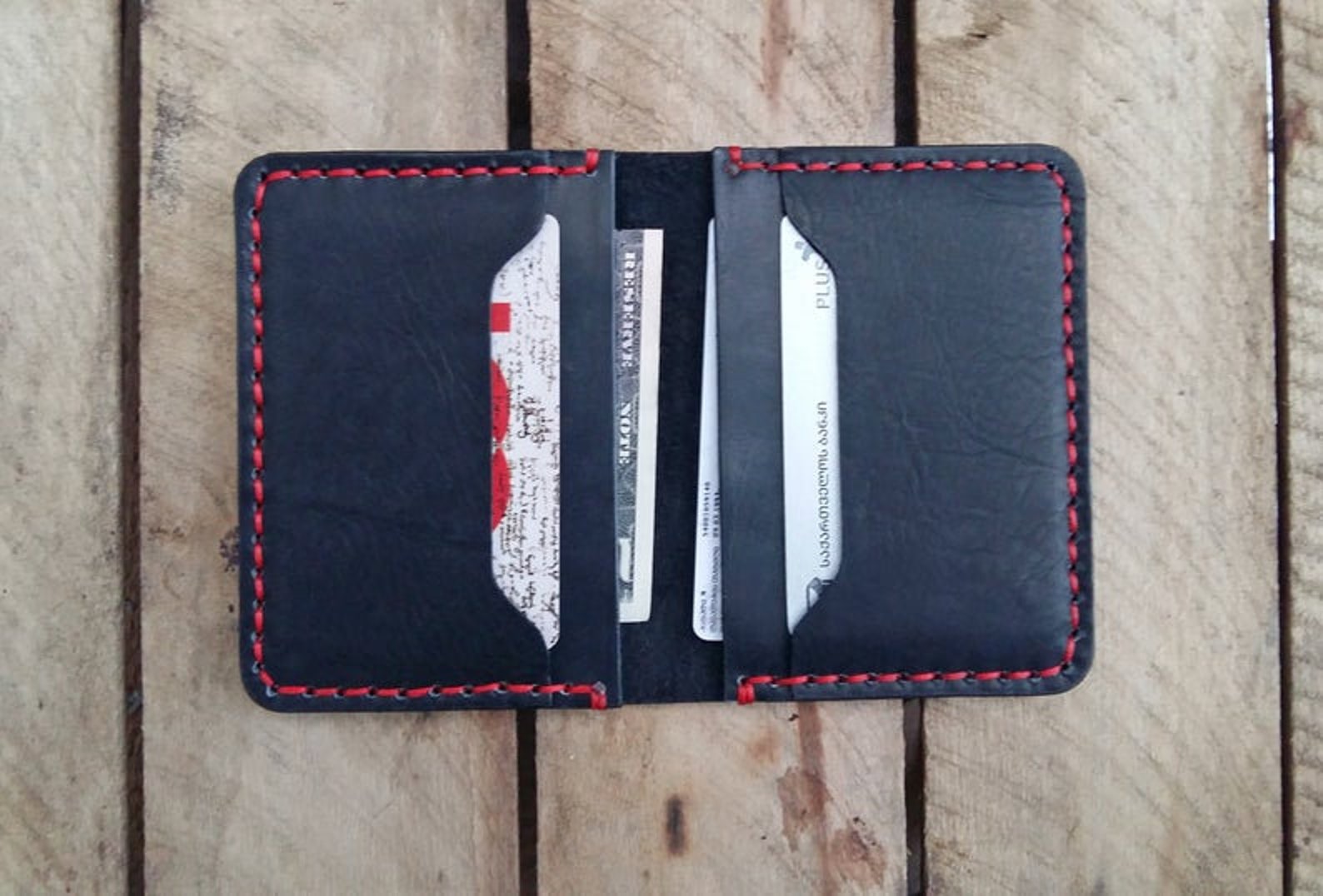 Wallet Pattern Leather Bifold Wallet Minimalist Wallet | Etsy