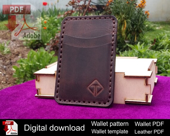 Leather Card Holder PDF Pattern Leather Wallet Pattern | Etsy