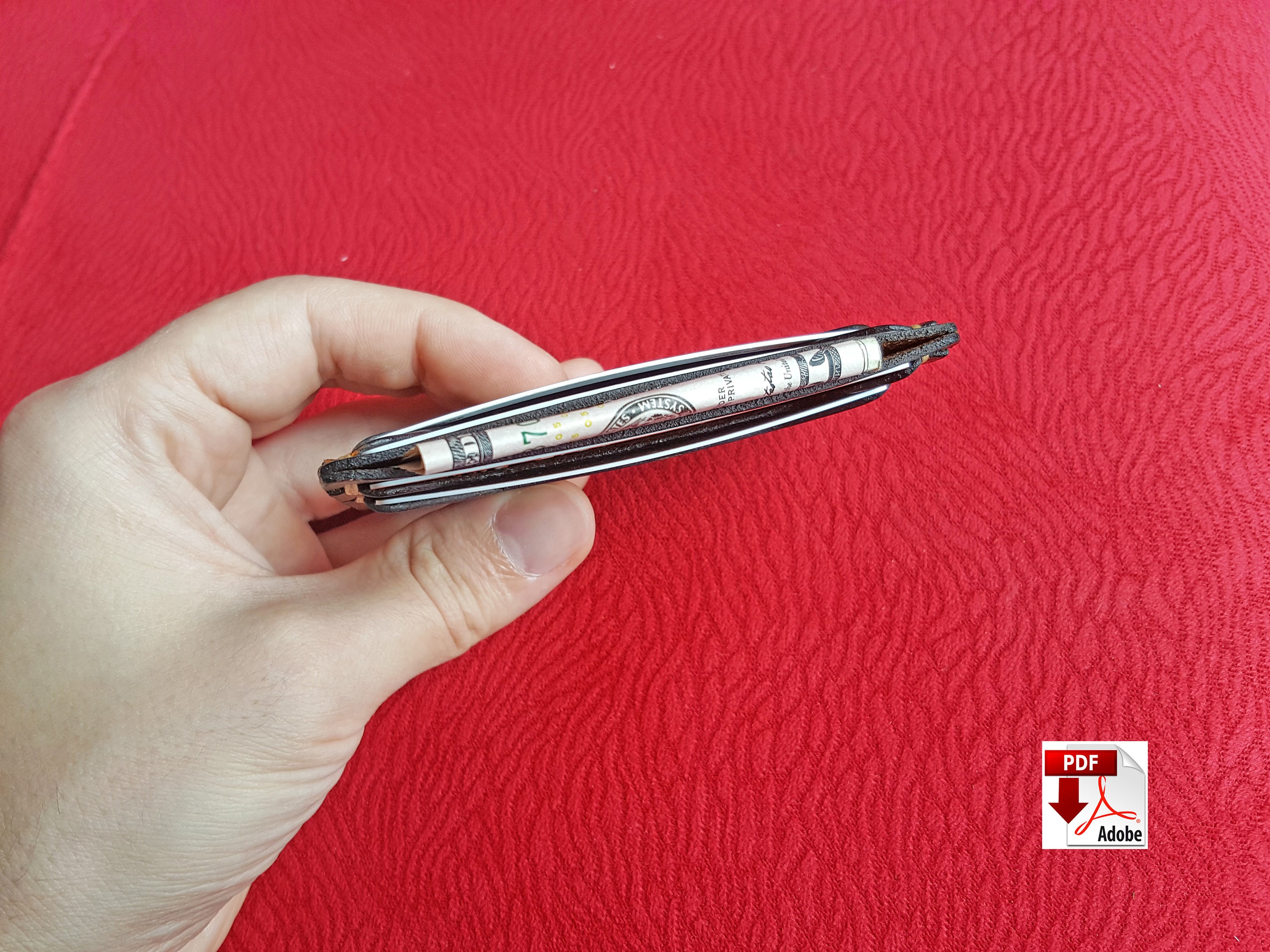 Leather Card Holder PDF Pattern Minimalist Card Holder - Etsy