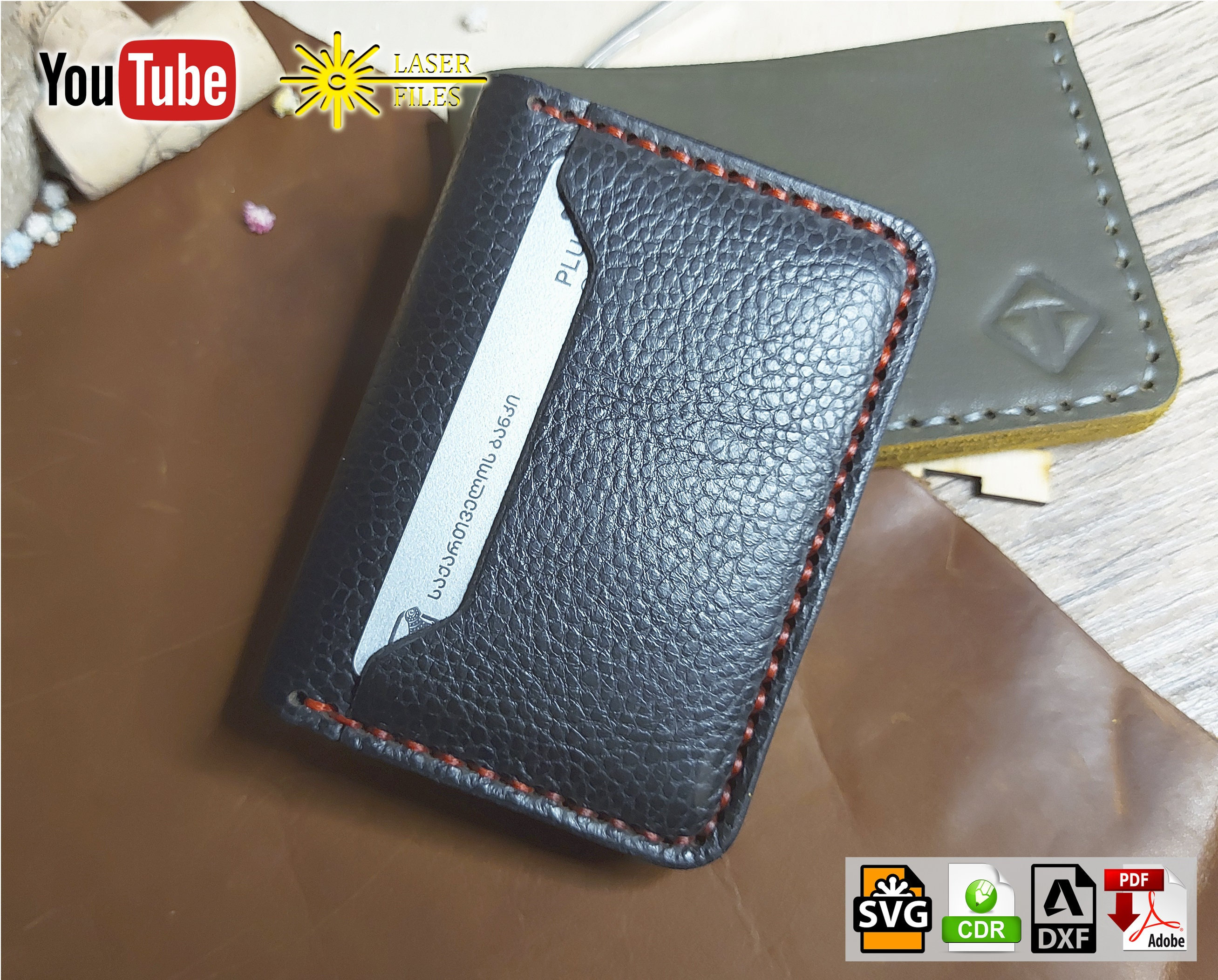 Leather Wallet Pattern SVG PDF DXF Cdr Wallet Pattern Pdf - Etsy