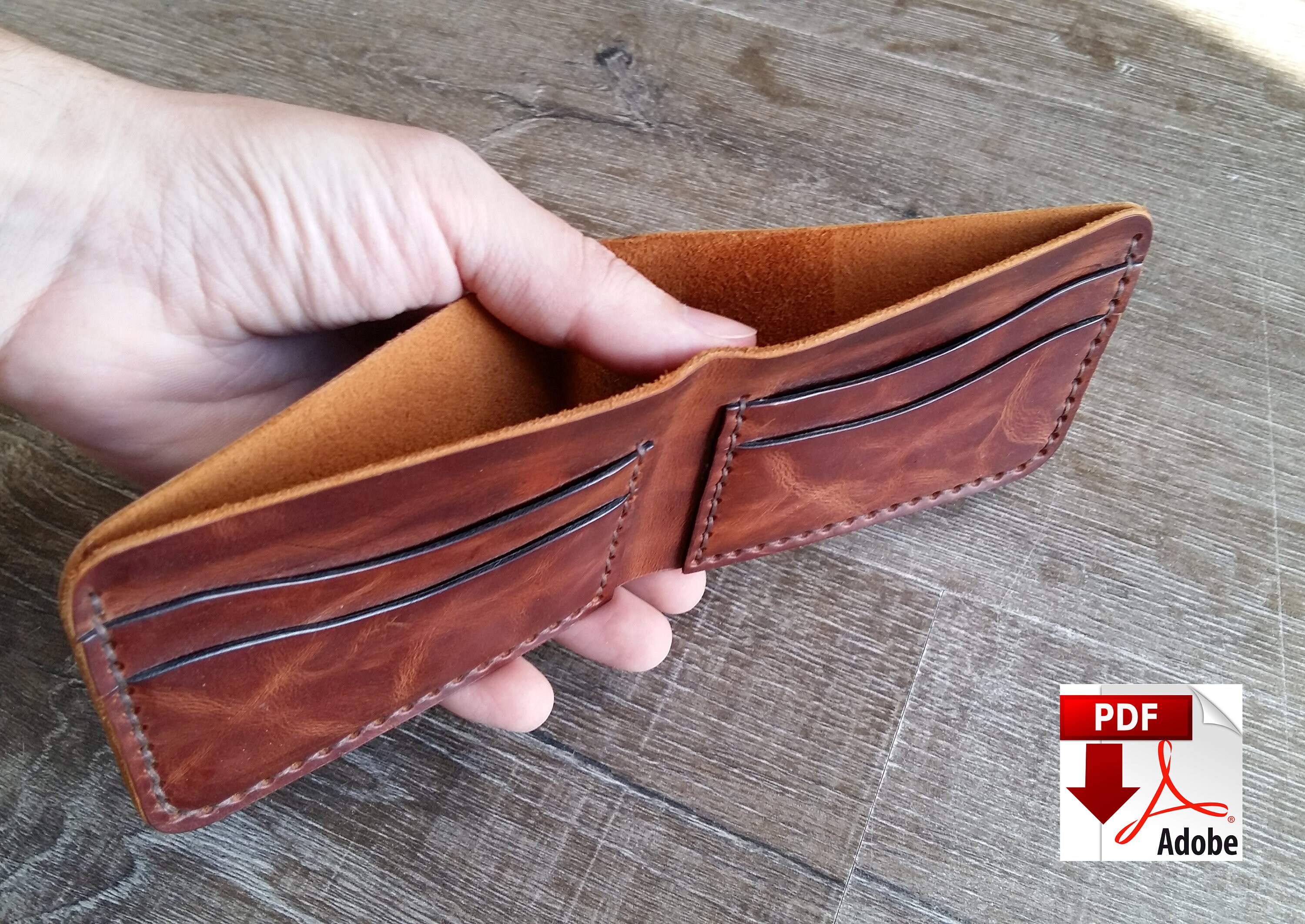 PDF Wallet Pattern Bifold Wallet Pattern Leather Wallet - Etsy UK