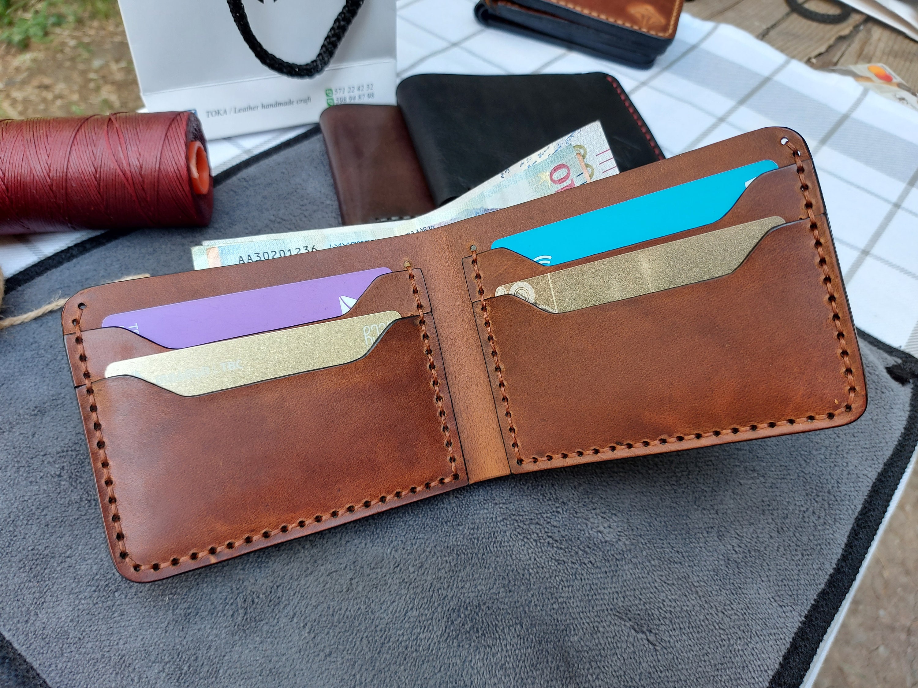 PDF Wallet Pattern Leather Bifold Wallet Minimalist Wallet - Etsy