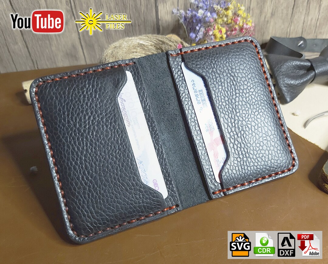 Leather Wallet Pattern SVG, PDF, DXF, Cdr, Wallet Pattern Pdf, Wallet ...