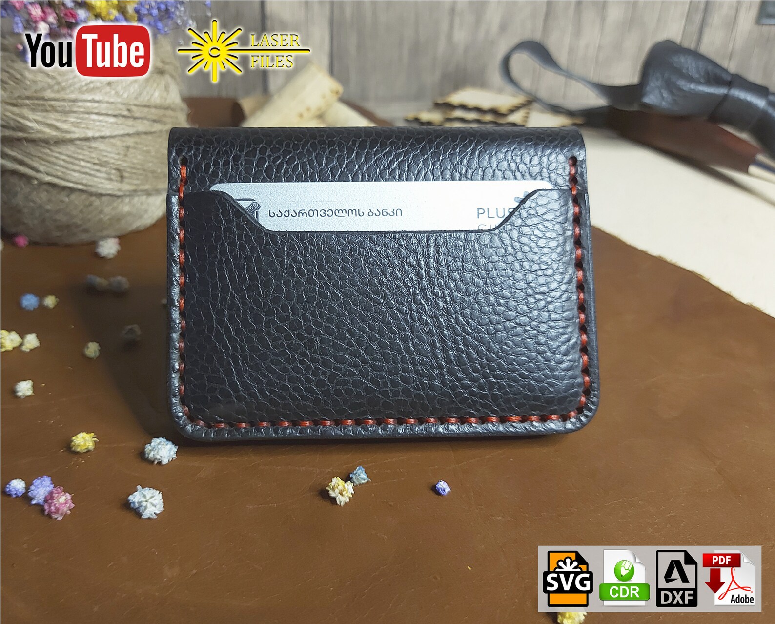 Leather Wallet Pattern SVG PDF DXF Cdr Wallet Pattern Pdf - Etsy