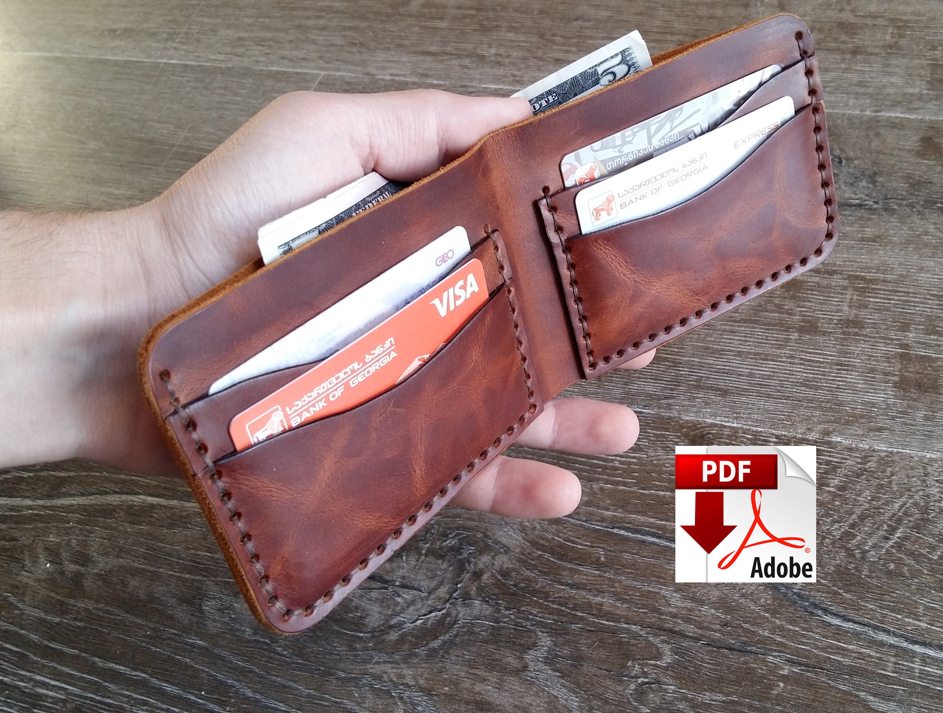 PDF Wallet Pattern Bifold Wallet Pattern Leather Wallet | Etsy