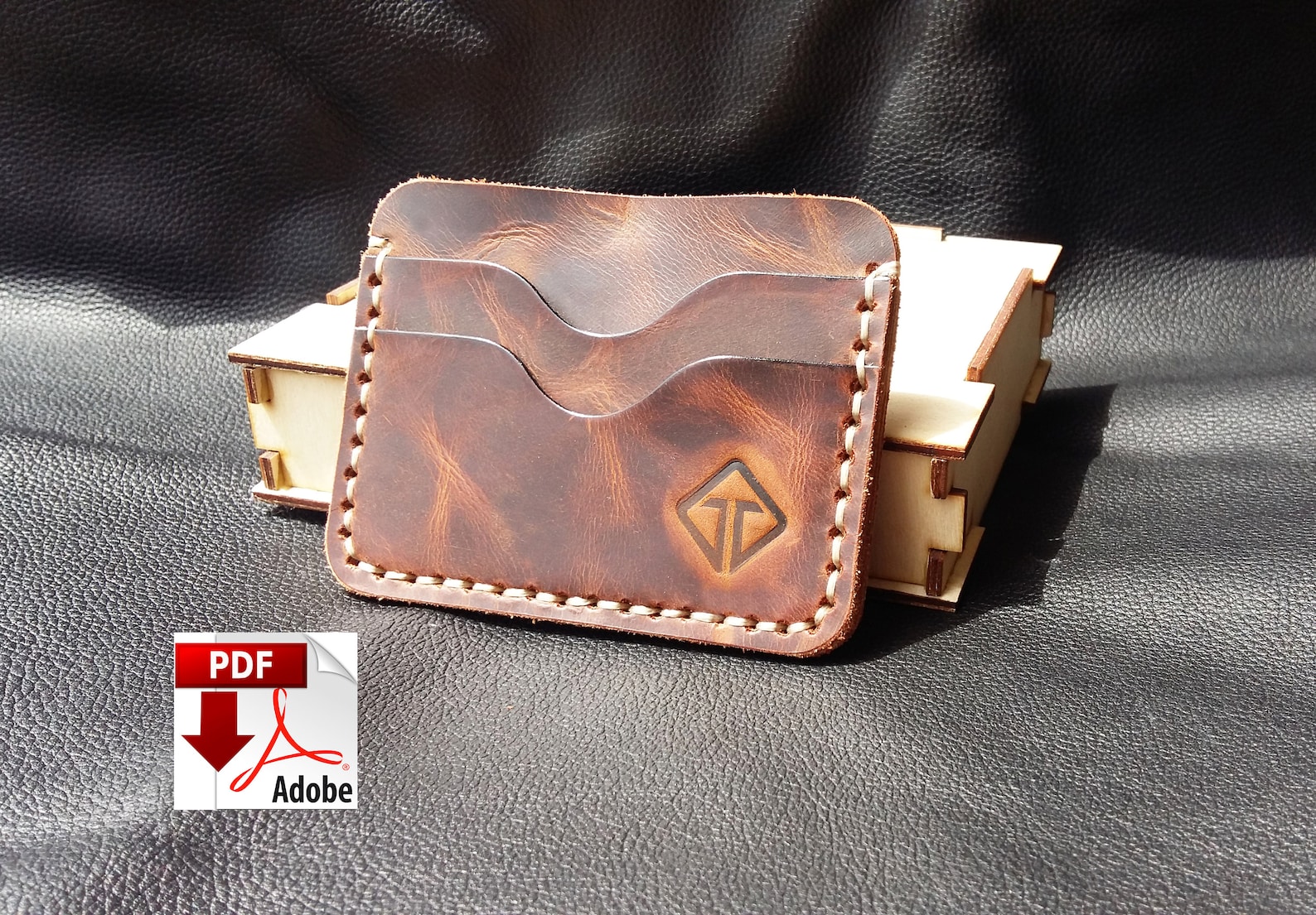 Leather Card Holder PDF Pattern, Minimalist Card Holder Pattern ...