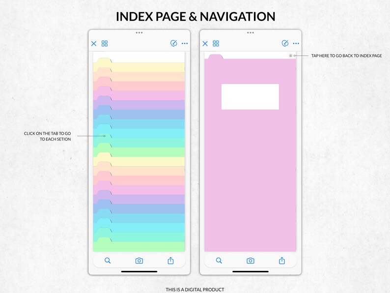 Digital Index Folder Organizer, Sidekick Organizer for iPad Digital ...