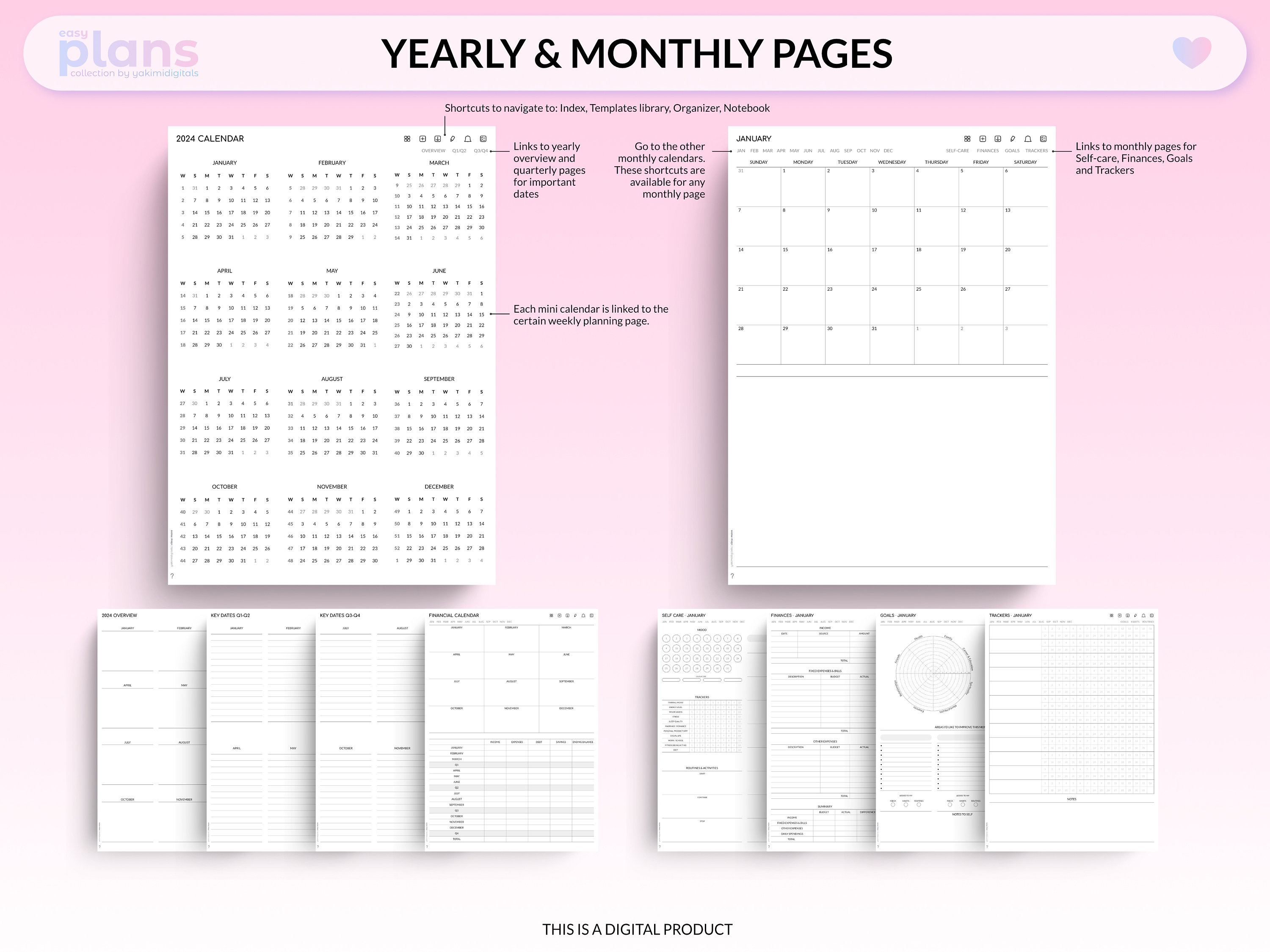 2024 Digital Planner for Goodnotes Noteshelf Notability Penly, Digital ...