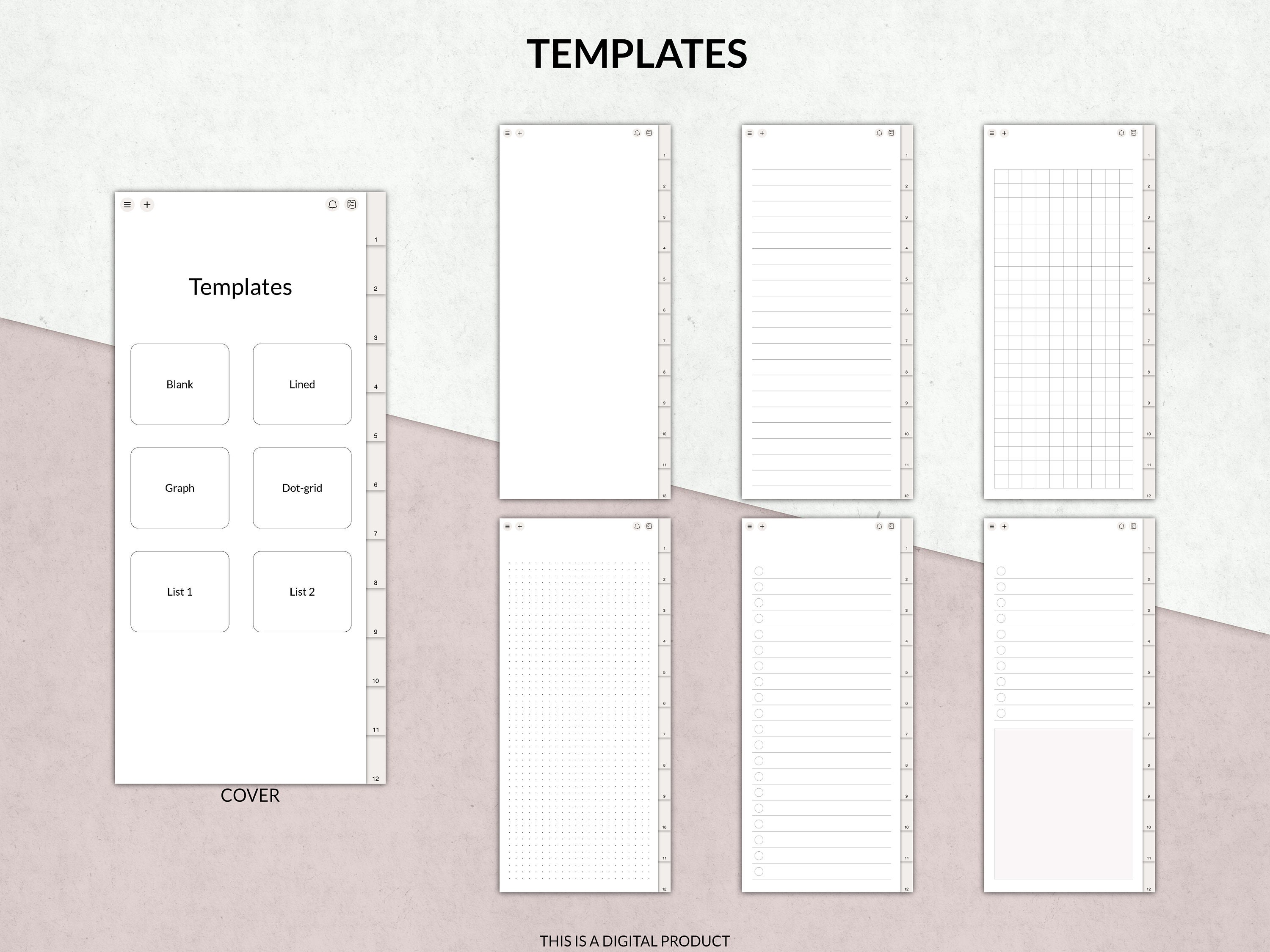 Split Screen Digital Notebook, Slim Digital Notepad, Digital Planner ...