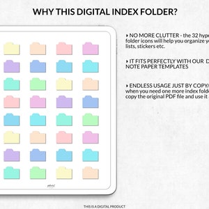 Digital Index Folder Organizer for Digital Notebook Templates and ...