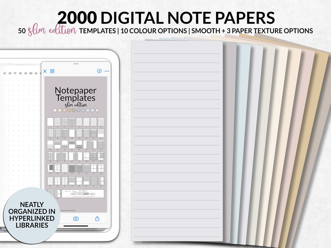 Digital Notebook Template for Split Screen on iPad Goodnotes Noteshelf ...