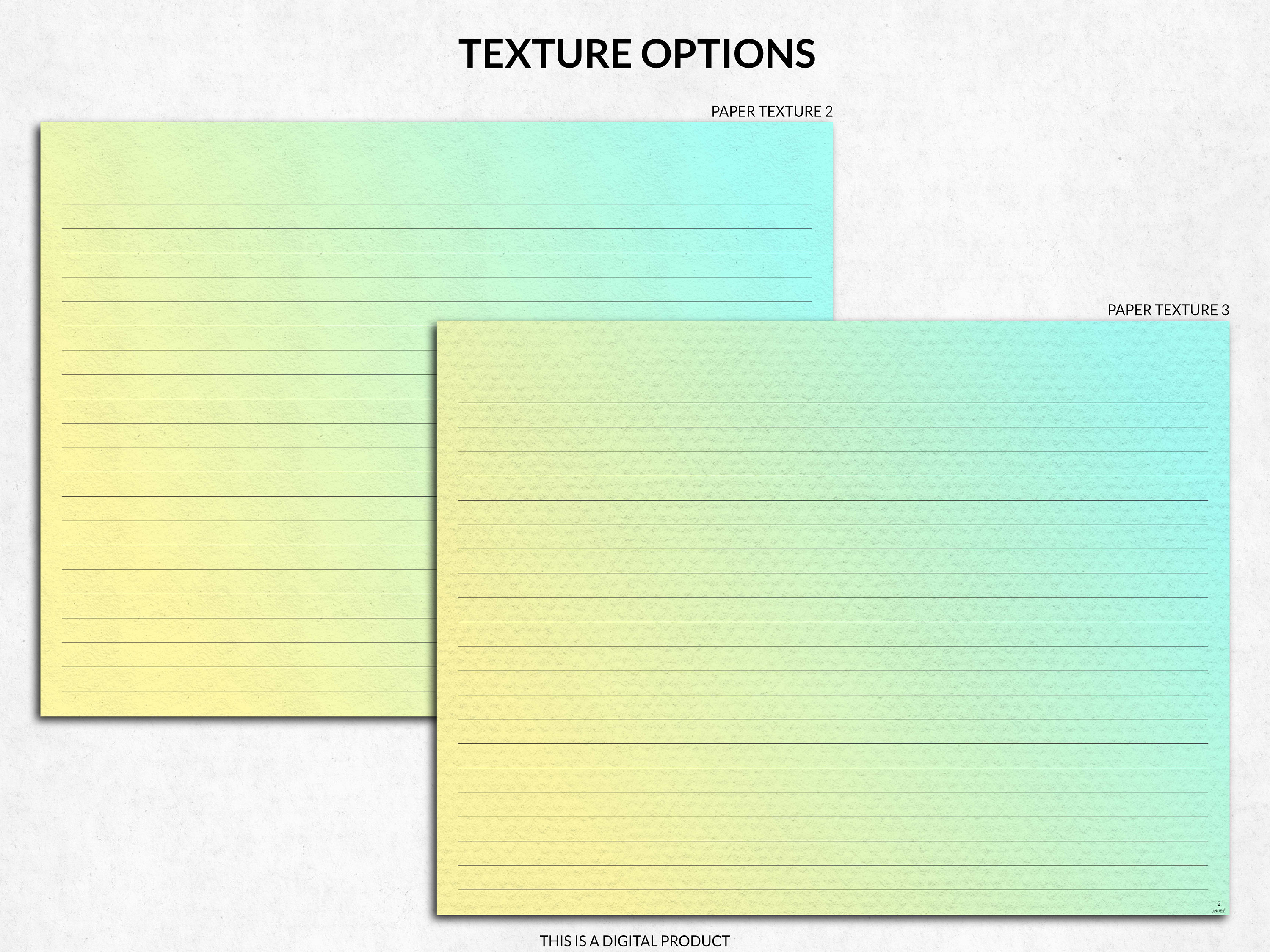 Digital Notes Paper, Landscape Digital Notebook Paper, Digital Note ...