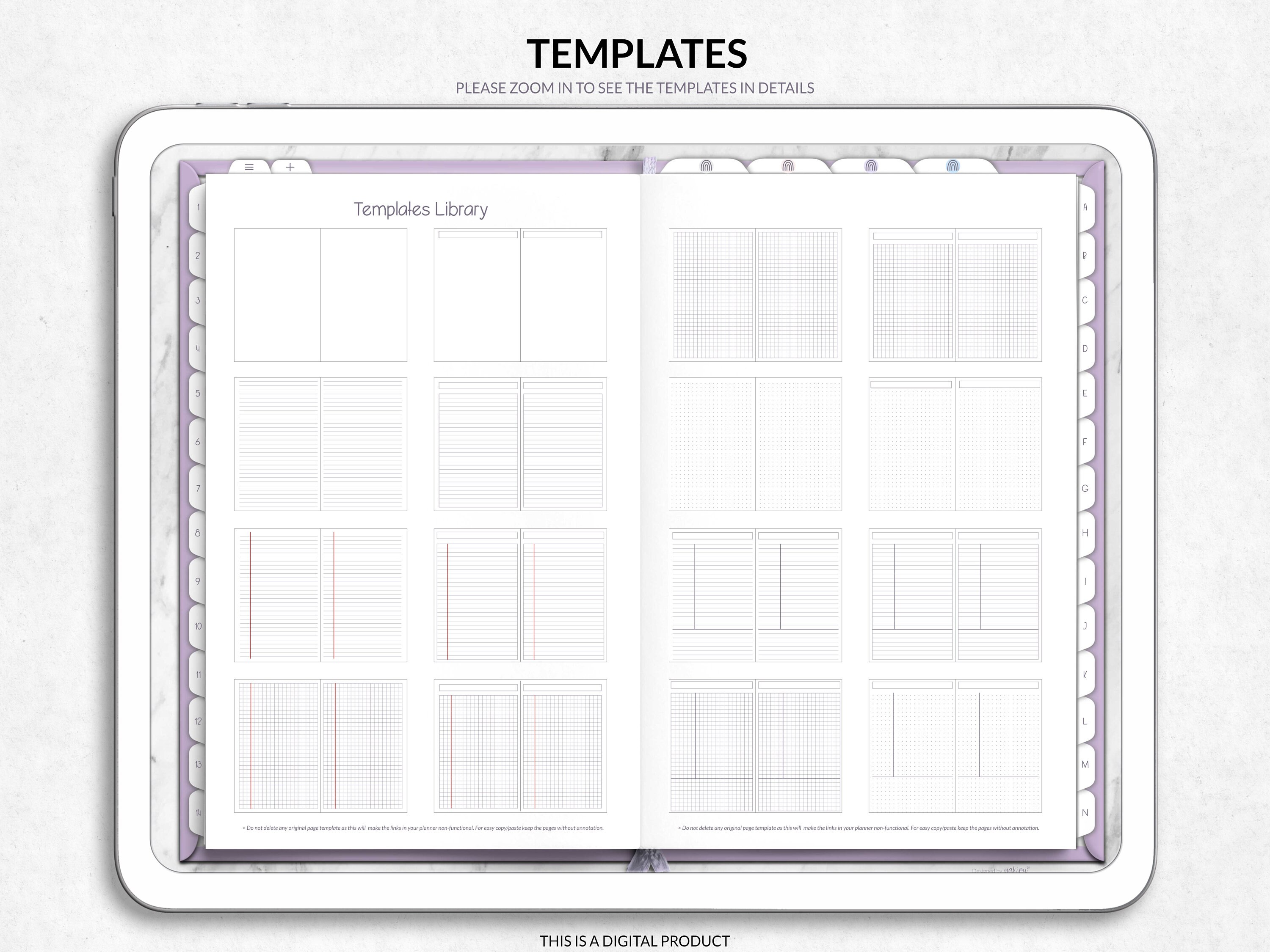 Digital Goodnotes Notebook With Tabs Landscape Composition - Etsy