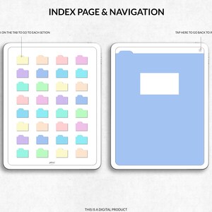 Digital Index Folder Organizer for Digital Notebook Templates and ...