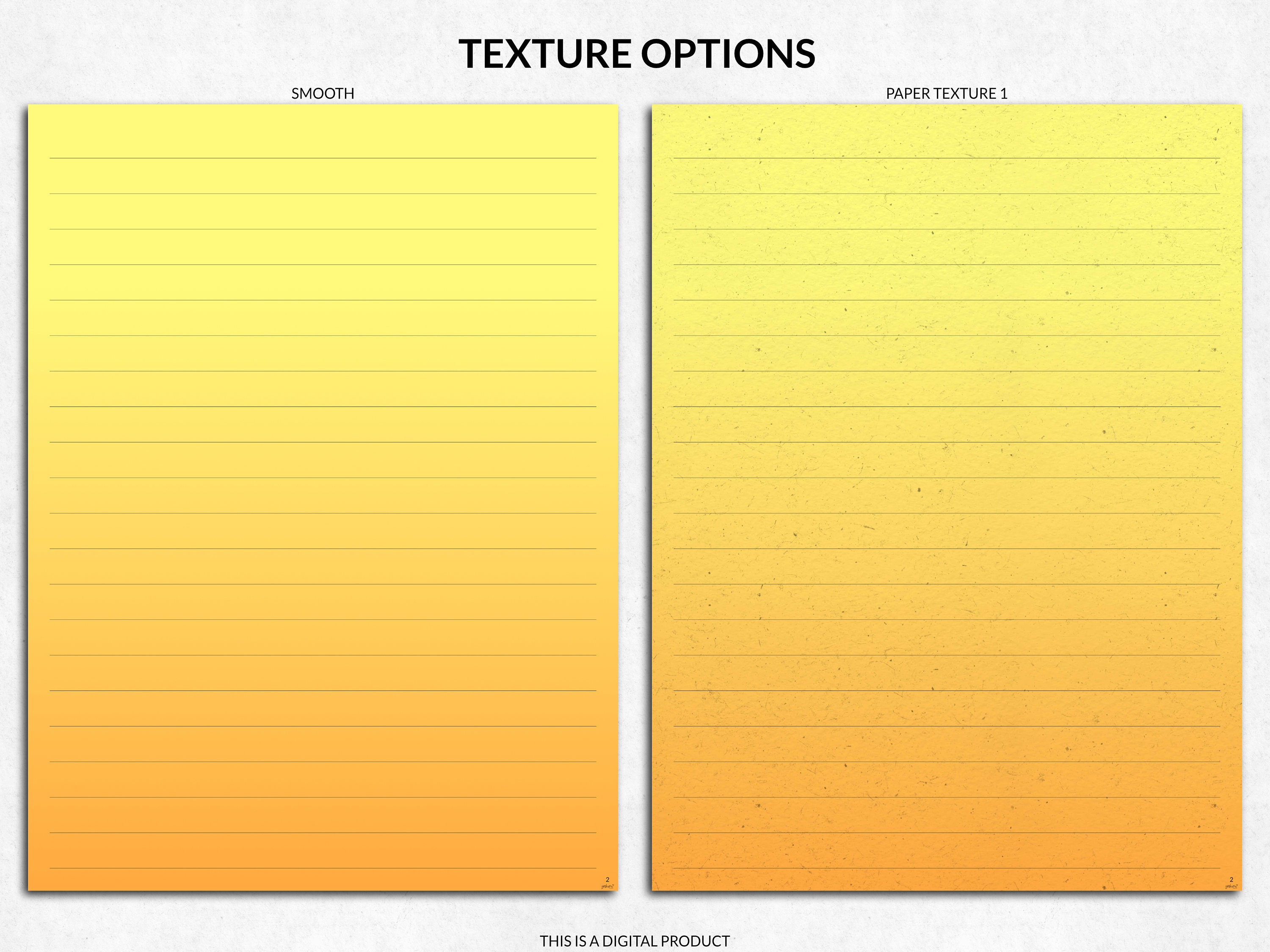 Digital Notepaper Templates, Gradient Digital Notebook Paper, Digital ...