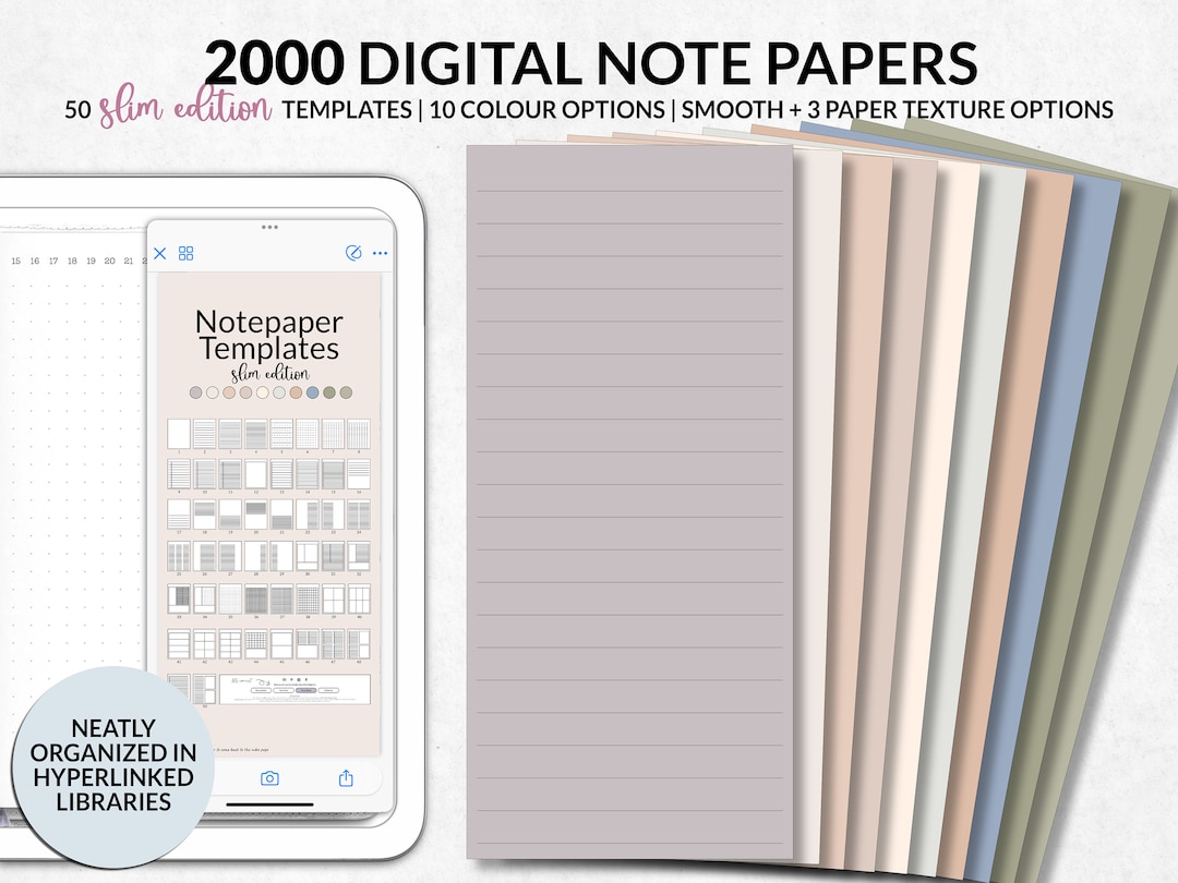 Digital Notebook Template for Split Screen on iPad Goodnotes Noteshelf ...