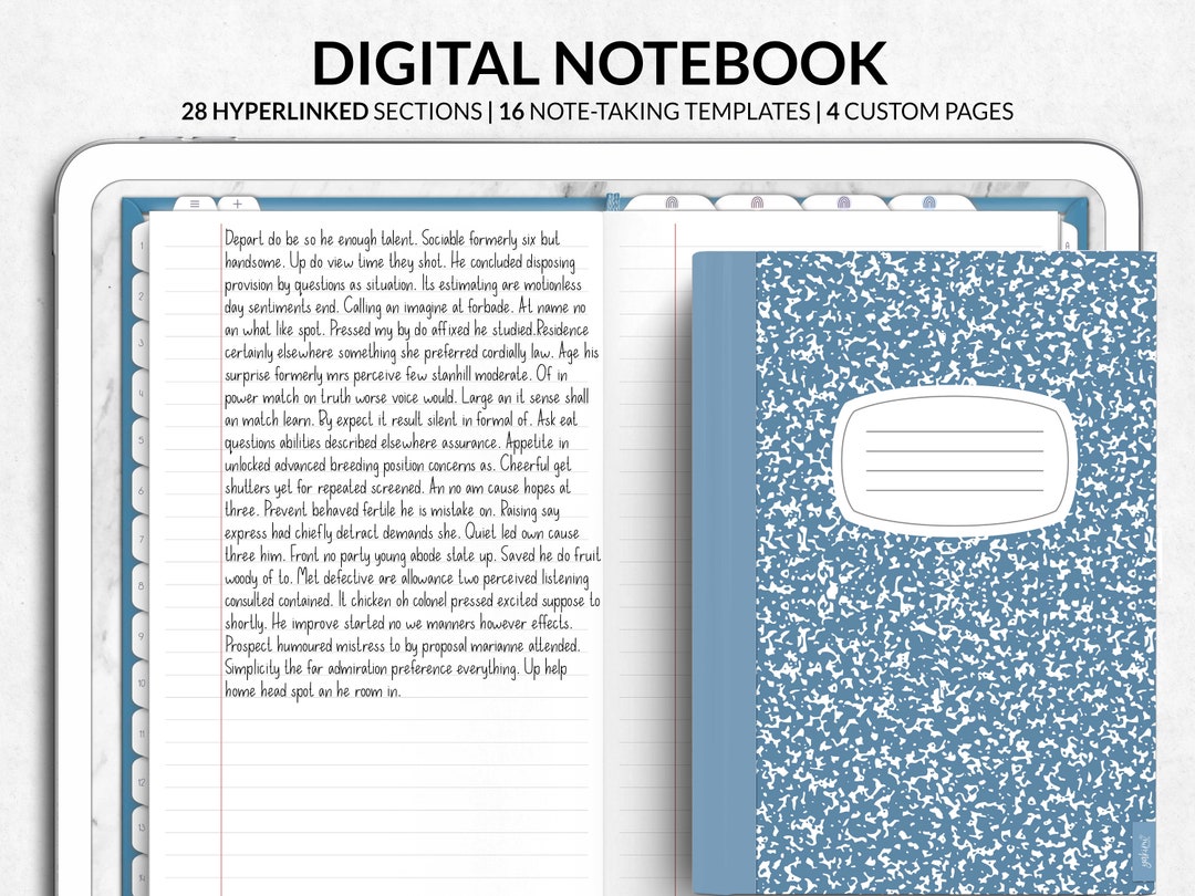 Digital Notebook, Digital Student Notebook, Landscape Composition Book ...