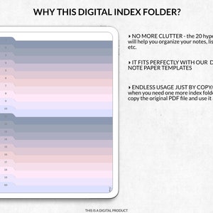 Digital Notes Organizer, Digital Index Folder for Digital Notebook ...