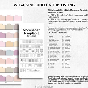 Digital Index Organizer for iPad Digital Planner Notebook Note Sticker ...