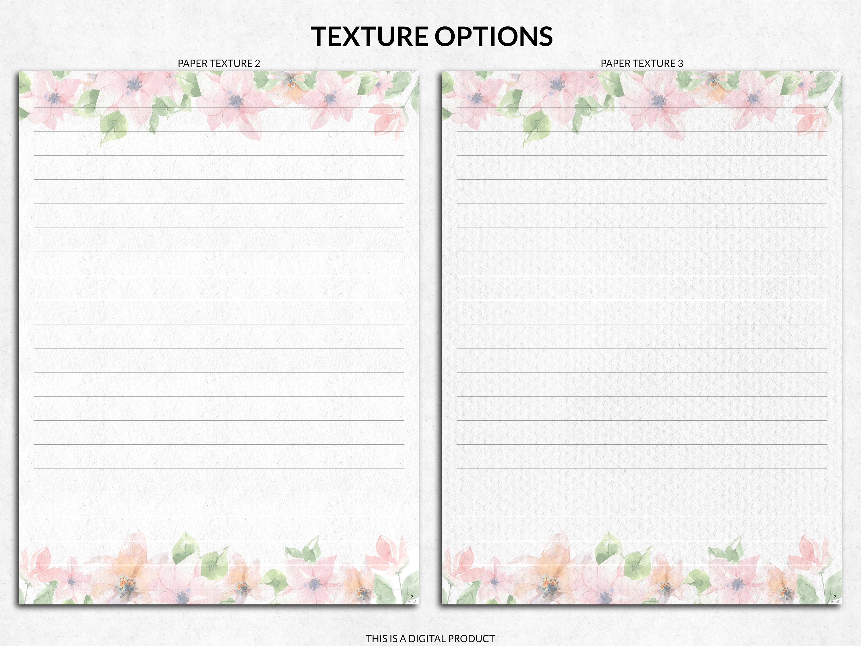 Digital Notepaper Templates, Paper Texture Digital Notebook Paper ...