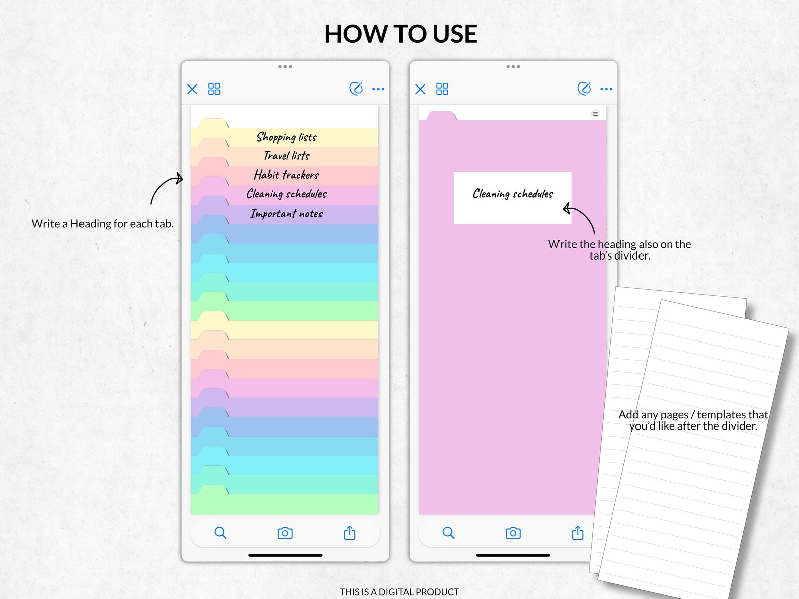 Digital Index Folder Organizer, Sidekick Organizer for iPad Digital ...
