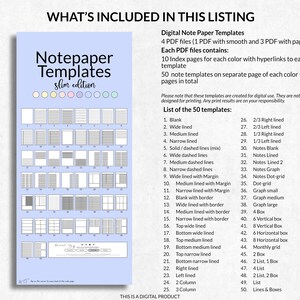 Digital Notebook Template for Split Screen, Digital Note Taking Widget ...