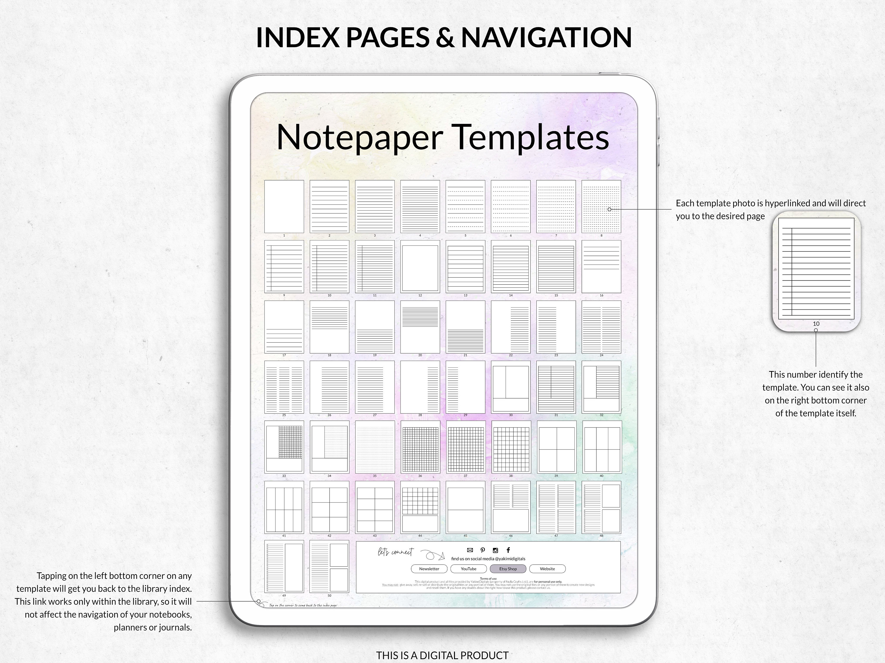 Digital Note Taking Templates, Digital Notebook Paper, Digital ...