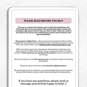 Digital Notebook Template for Split Screen, Digital Note Taking Widget ...