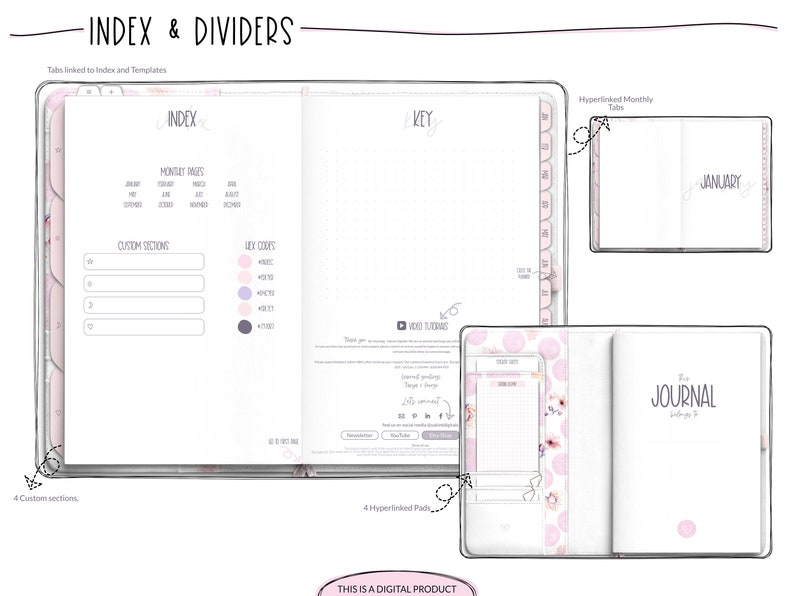 Digital Realistic Journal Hyperlinked Personal Diary - Etsy