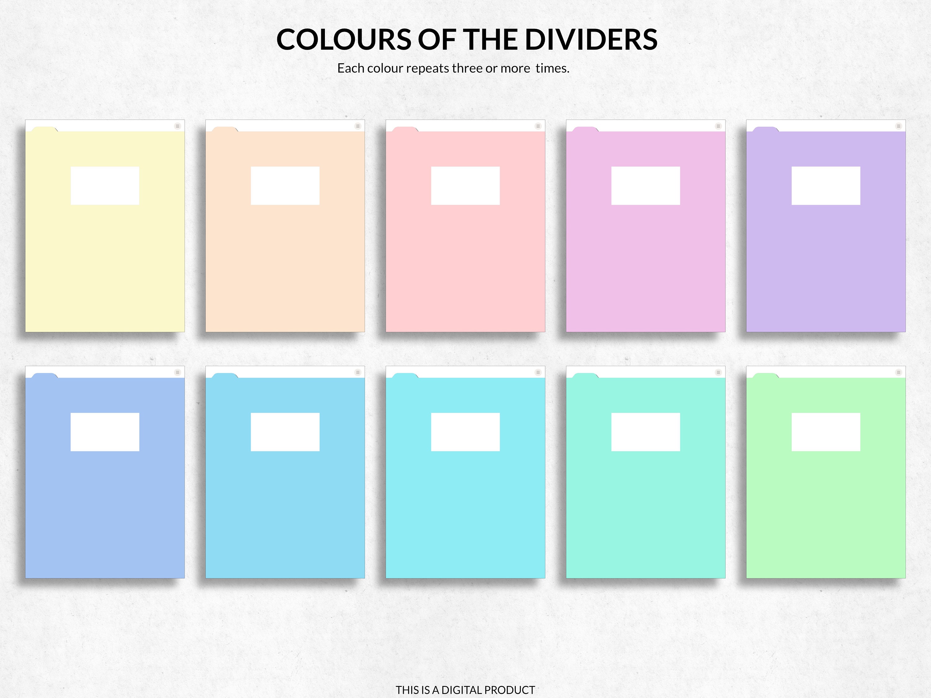 Digital Index Folder Organizer for Digital Notebook Templates and ...