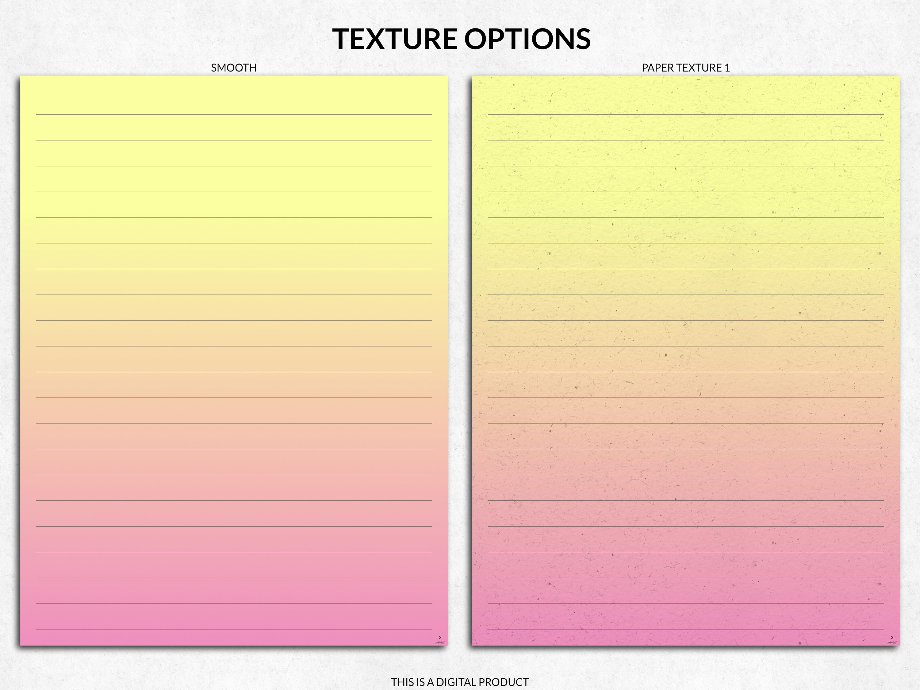 Digital Notepaper Templates With Handwritten Notes Taking Font, Digital ...