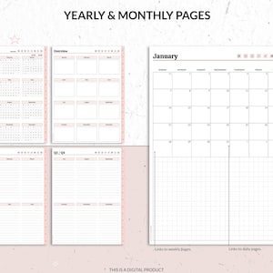 Digital Planner 2024 iPad Compatible, Portrait Monthly Weekly Daily ...