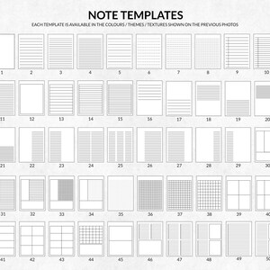 Digital Notebook Template for Split Screen, Digital Note Taking Widget ...
