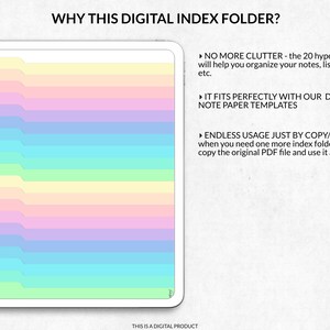 Digital Index Folder Organizer for Digital Notebook Templates and ...
