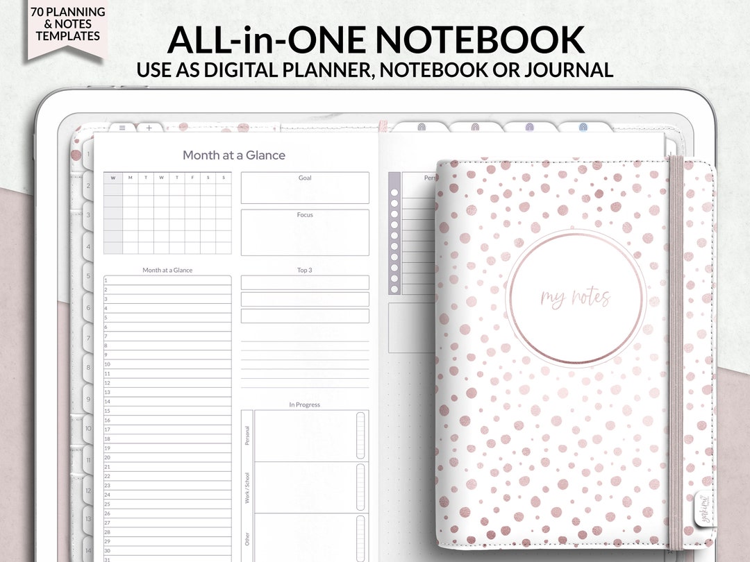 Digital Notebook, Digital Planner, All in One Digital Dotted Journal ...